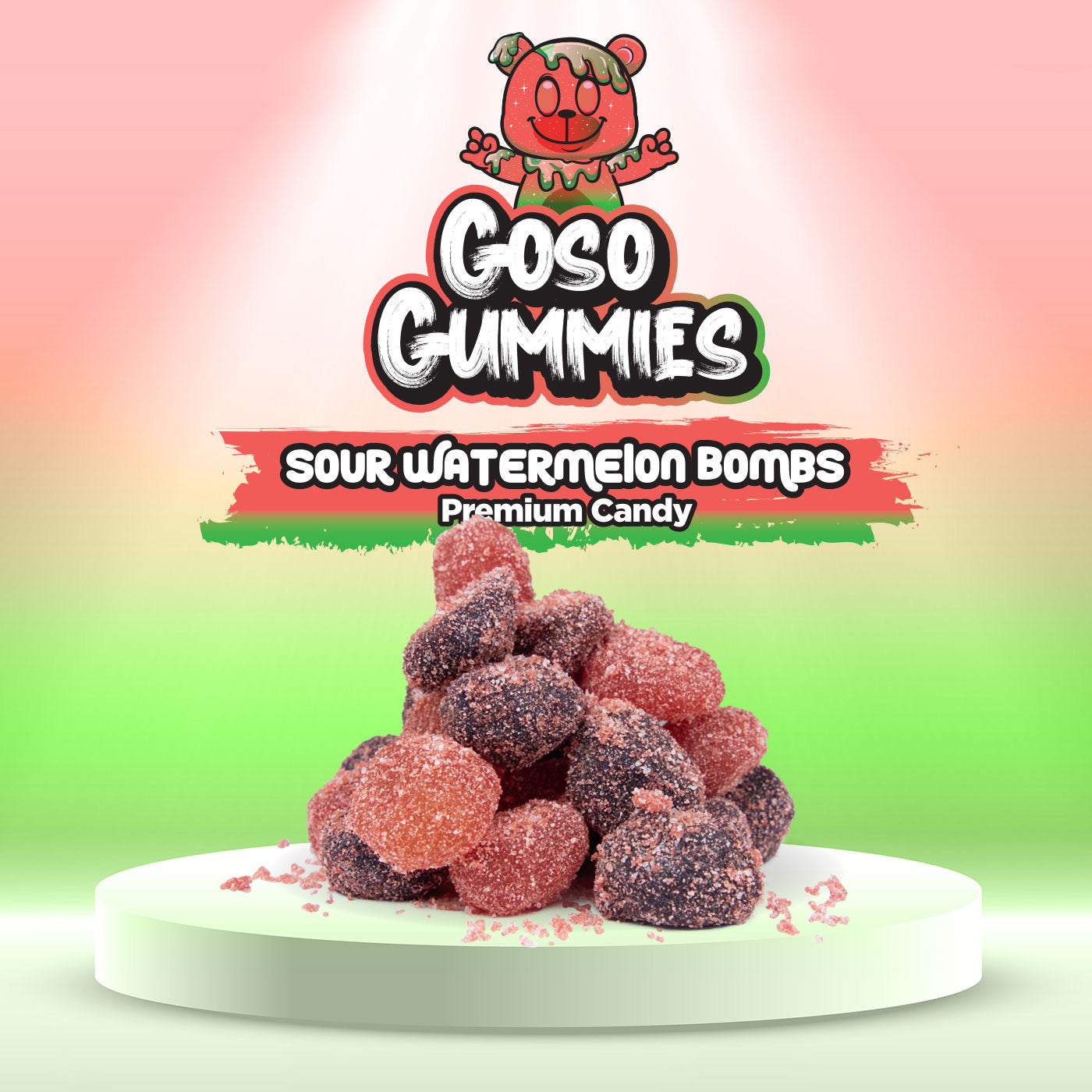 Goso Gummies Sour Watermelon Viral Gusher Bombs - 6oz Bag - Ultimate S